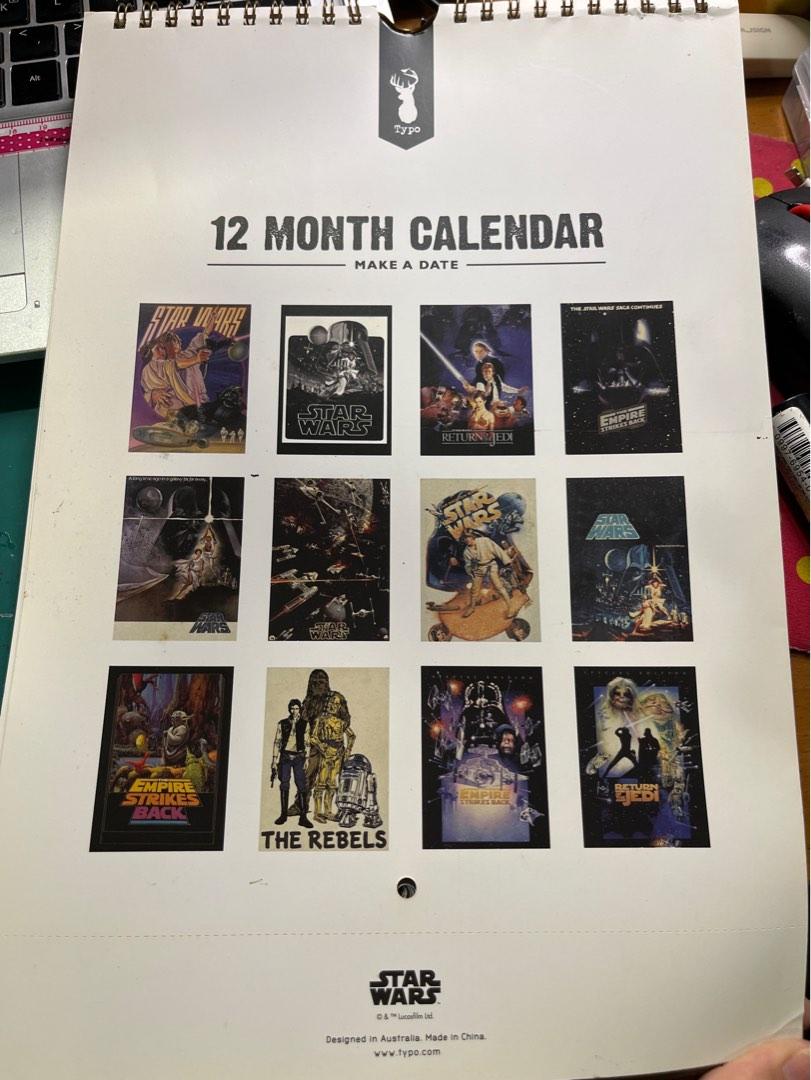 Calling Star War Fans Collector Poster From Calendar A4 Size Jedi May ...