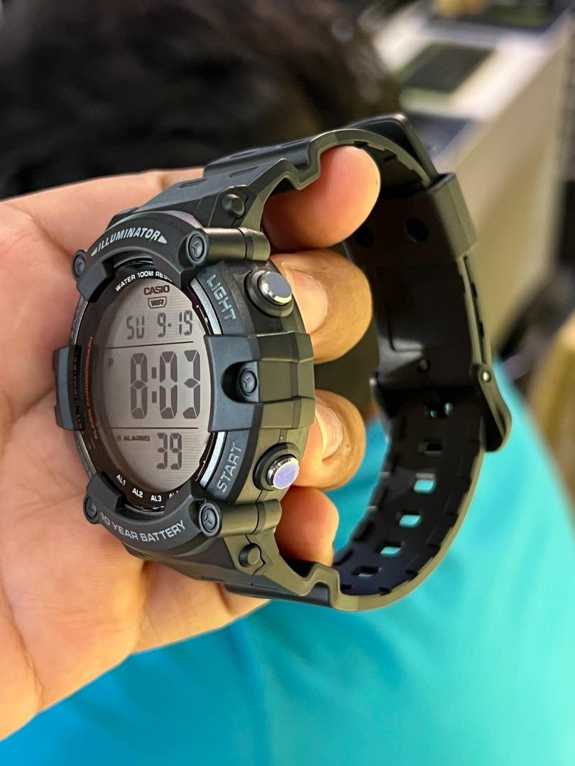 CASIO Illuminator Digital Black Resin Band Men's Watch AE-1500WH-1AV ...