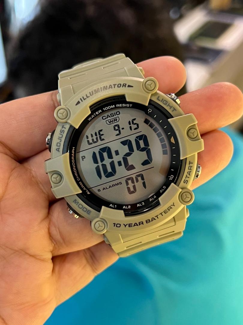 CASIO Illuminator Digital Brown Resin Band Men's Watch AE-1500WH-5AV ...