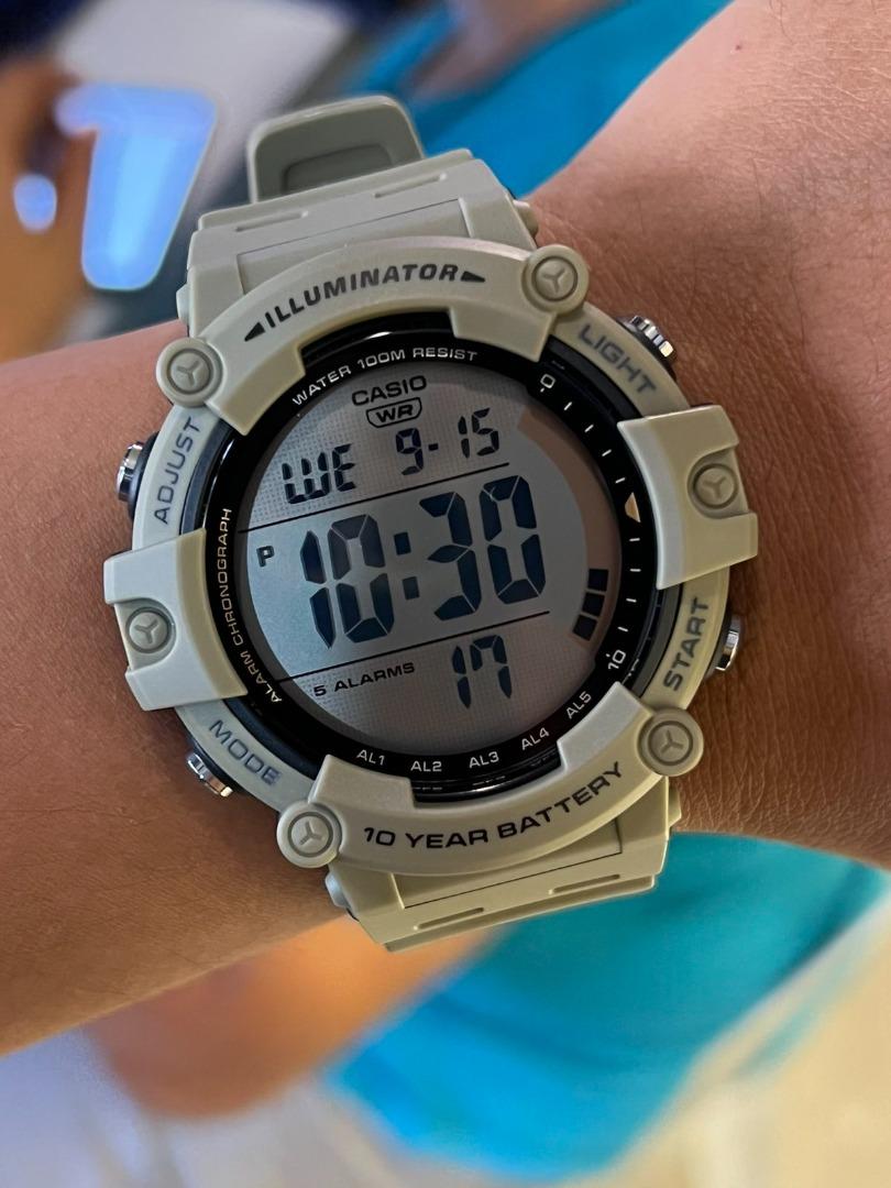 CASIO Illuminator Digital Brown Resin Band Men's Watch AE-1500WH-5AV ...