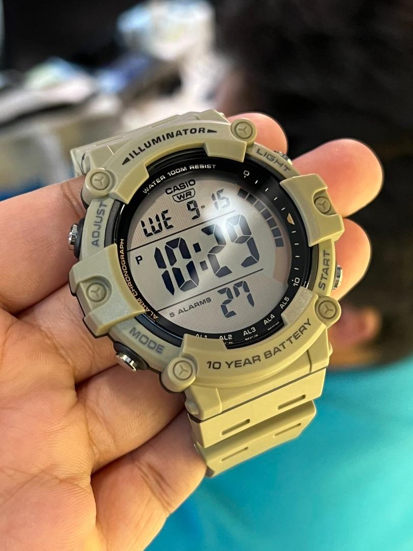 CASIO Illuminator Digital Brown Resin Band Men's Watch AE-1500WH-5AV ...