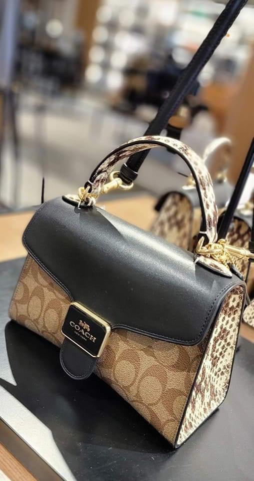 Coach Pepper Snake Skin Satchel, Women's Fashion, Bags & Wallets, Cross ...