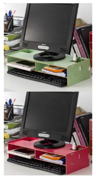 Computer Monitor Rack Organizer Desk Stand Riser (FC1985), Furniture ...