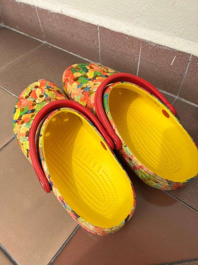 Crocs rainbow. Size M10, Women's Fashion, Footwear, Flipflops and ...