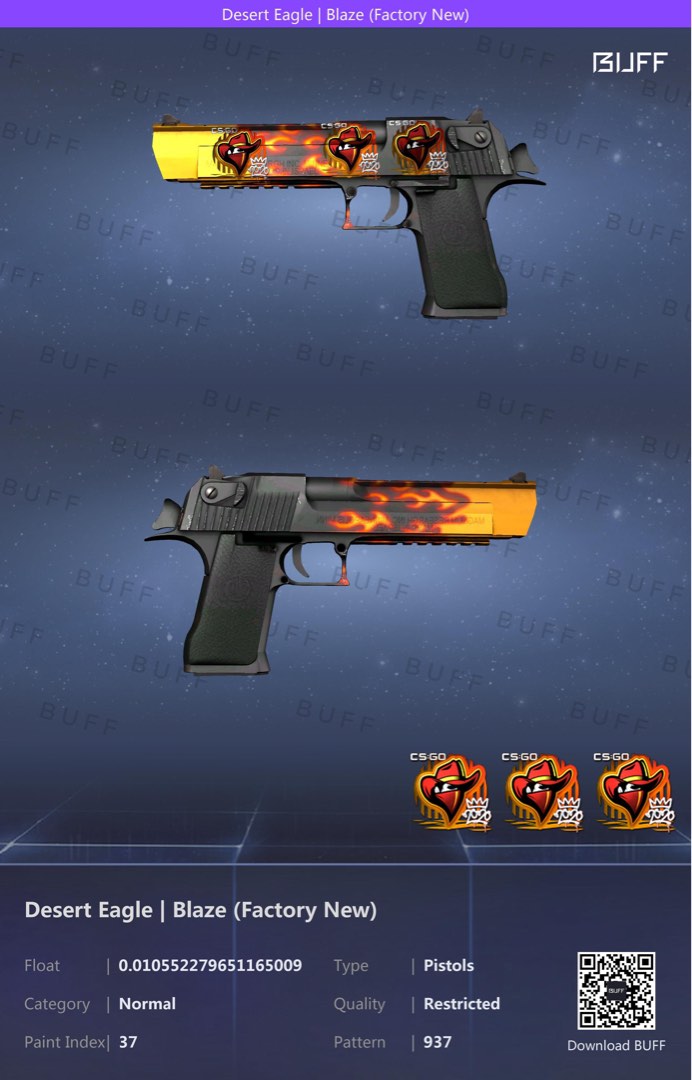 CSGO Desert Eagle Blaze FN, Video Gaming, Gaming Accessories, In-Game ...