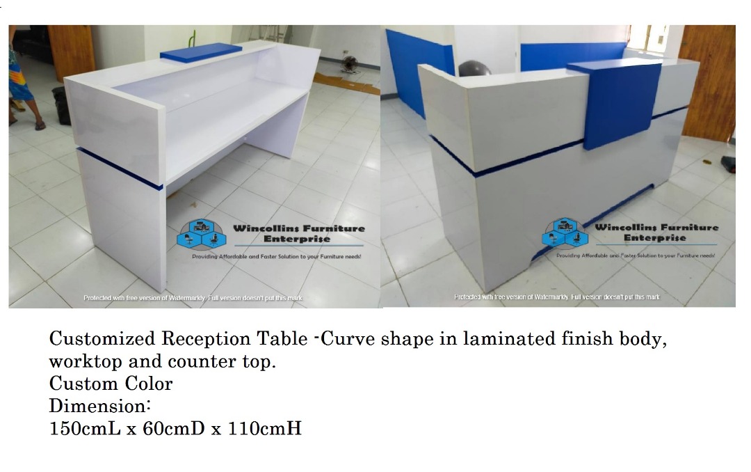Customized Reception Desk Tables Home Office Furniture, Furniture & Home Living, Office ...