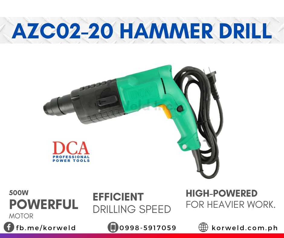 DCA Electric Hammer Drill AZC02-20, Commercial & Industrial ...