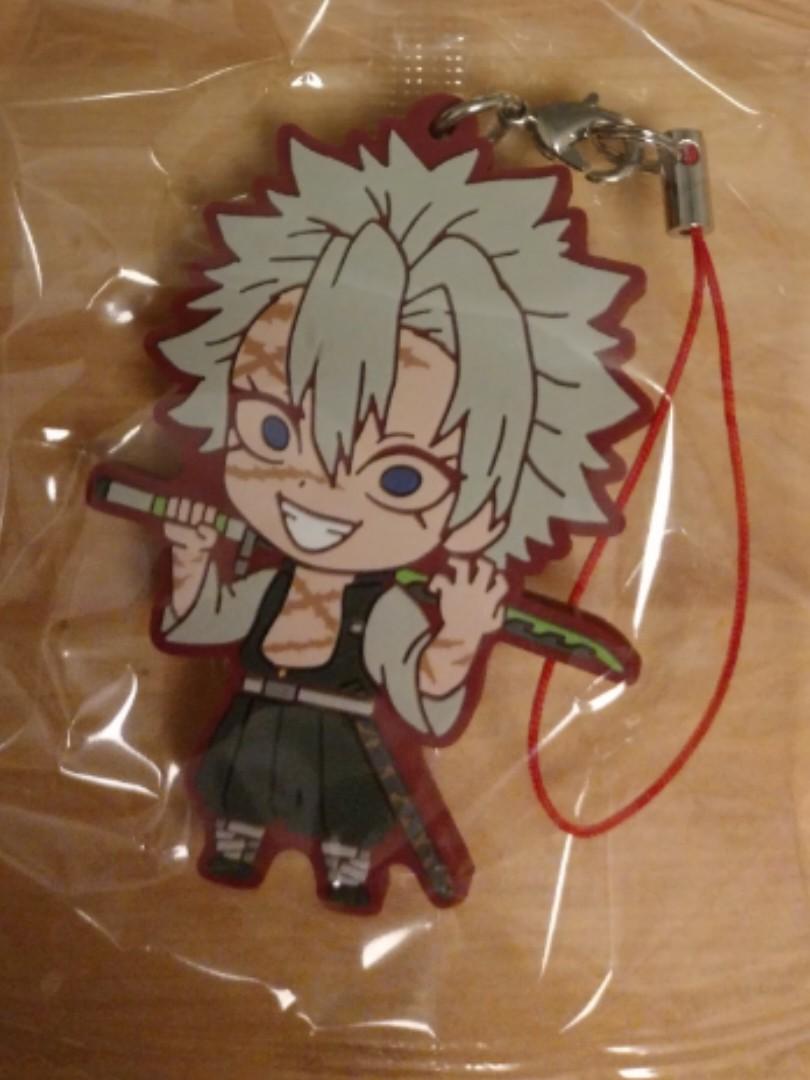 Demon Slayer Sanemi Shinazugawa rubber strap keychain, Hobbies & Toys ...