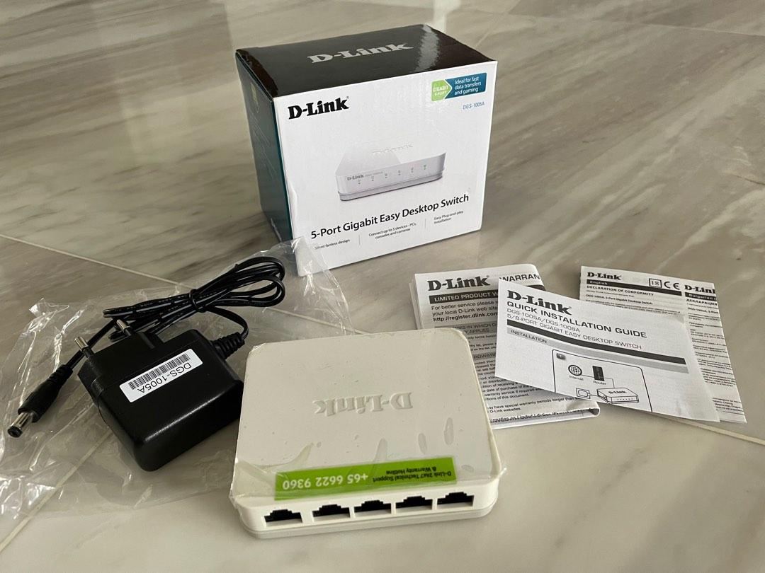 D-Link DGS-1005A 5-Port Gigabit Desktop Switch, Computers & Tech, Parts ...