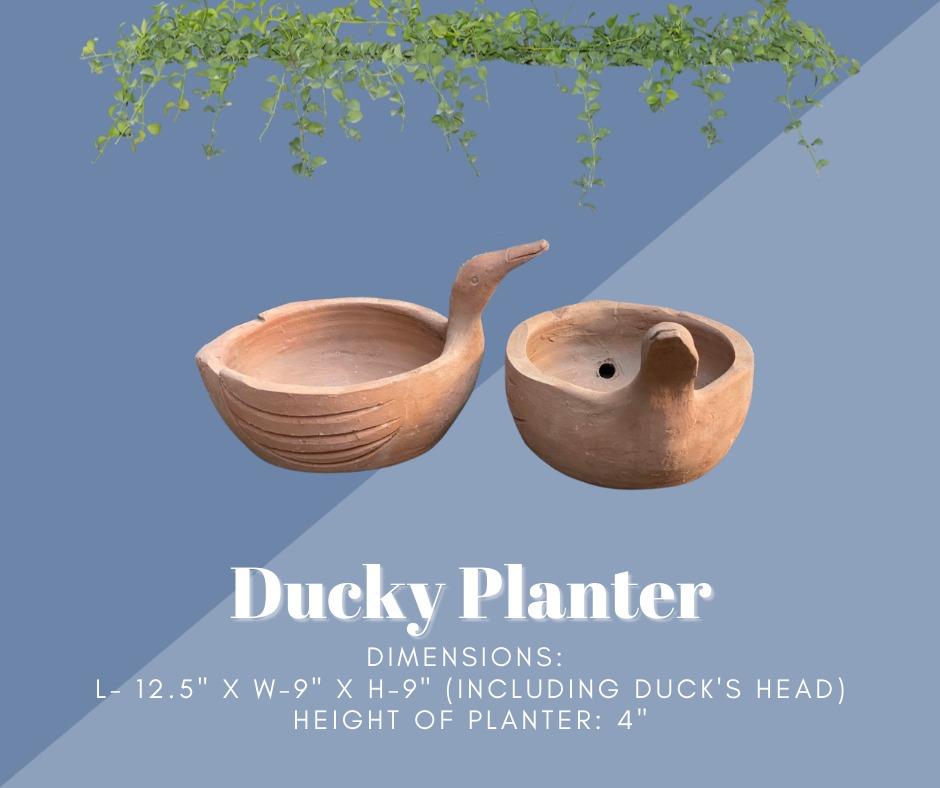 Ducky Planter Clay Pot, Furniture & Home Living, Gardening, Pots ...