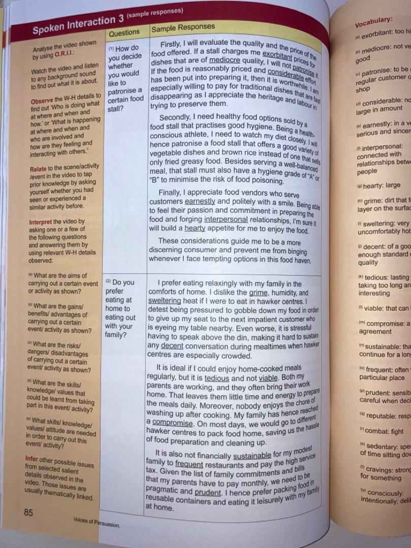 English olvl oral book, Hobbies & Toys, Books & Magazines, Textbooks on ...