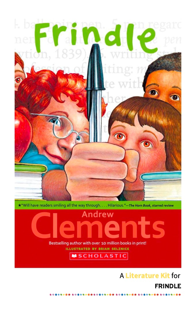 Frindle Literature Kit Novel Study 英語文學 名校小學 筆記 閱讀理解練習, 興趣及遊戲, 書本 & 文具 ...