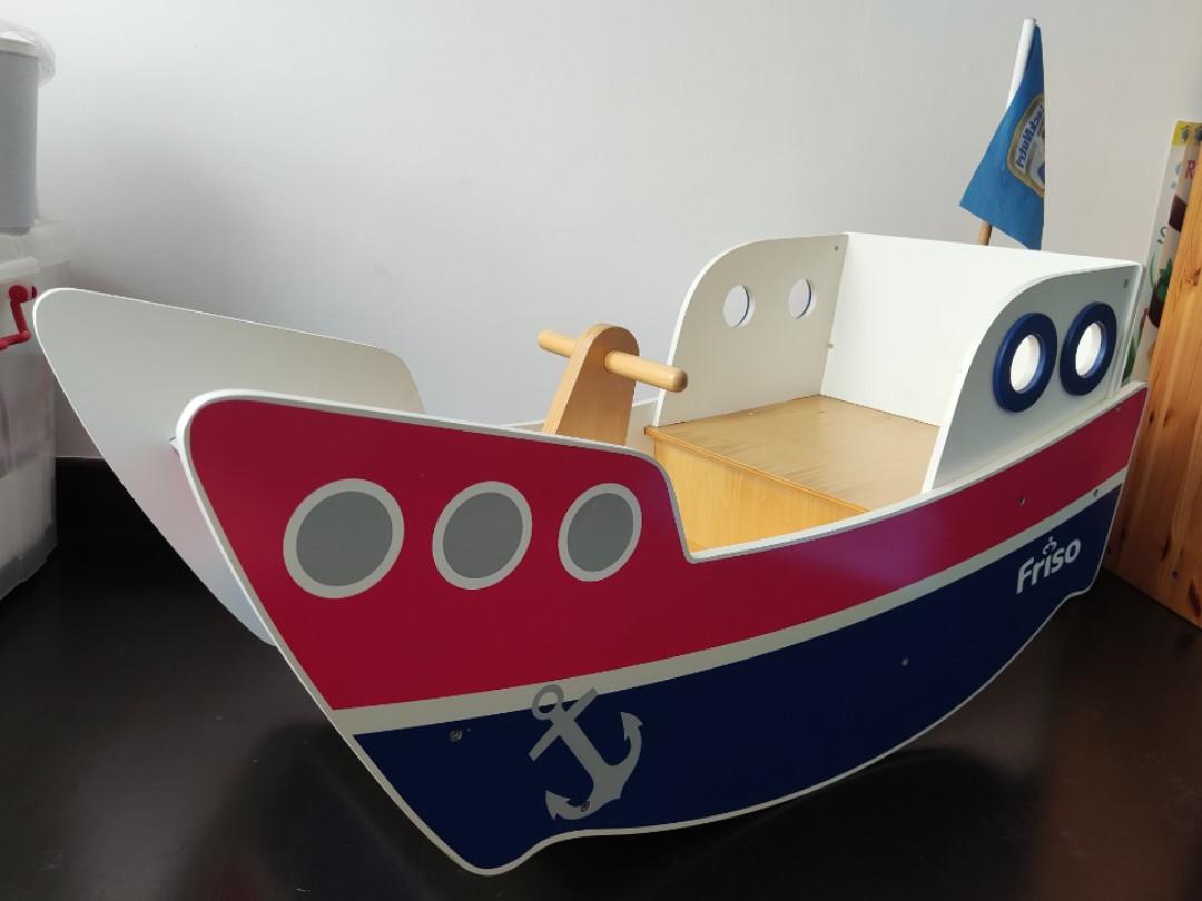 Friso Wooden Rocking Boat, Hobbies & Toys, Toys & Games on Carousell