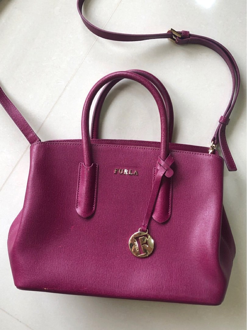 Furla Maroon Crossbody Bag, Women's Fashion, Bags & Wallets, Cross-body ...