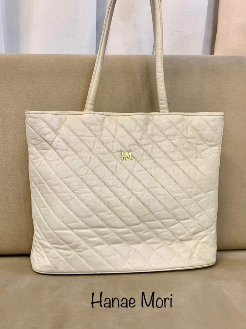 Hanae Mori Leather Tote Bag, Women's Fashion, Bags & Wallets, Shoulder ...