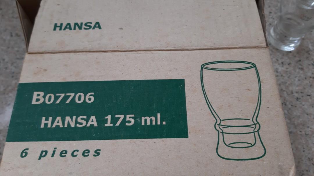 Hansa Glass x 6, Furniture & Home Living, Kitchenware & Tableware ...