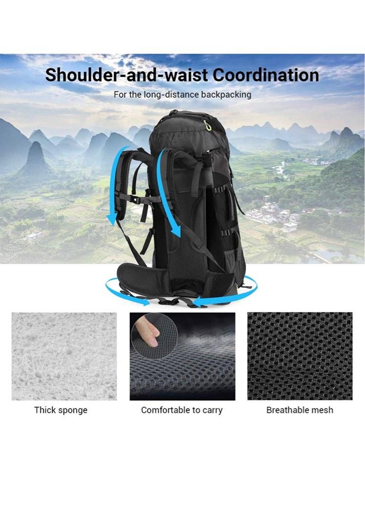 Hiking Backpack (65+5L), Men's Fashion, Bags, Backpacks on Carousell