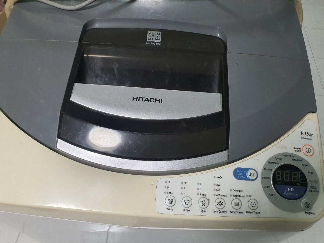 Hitachi 10.5kg washing machine, TV & Home Appliances, Washing Machines ...