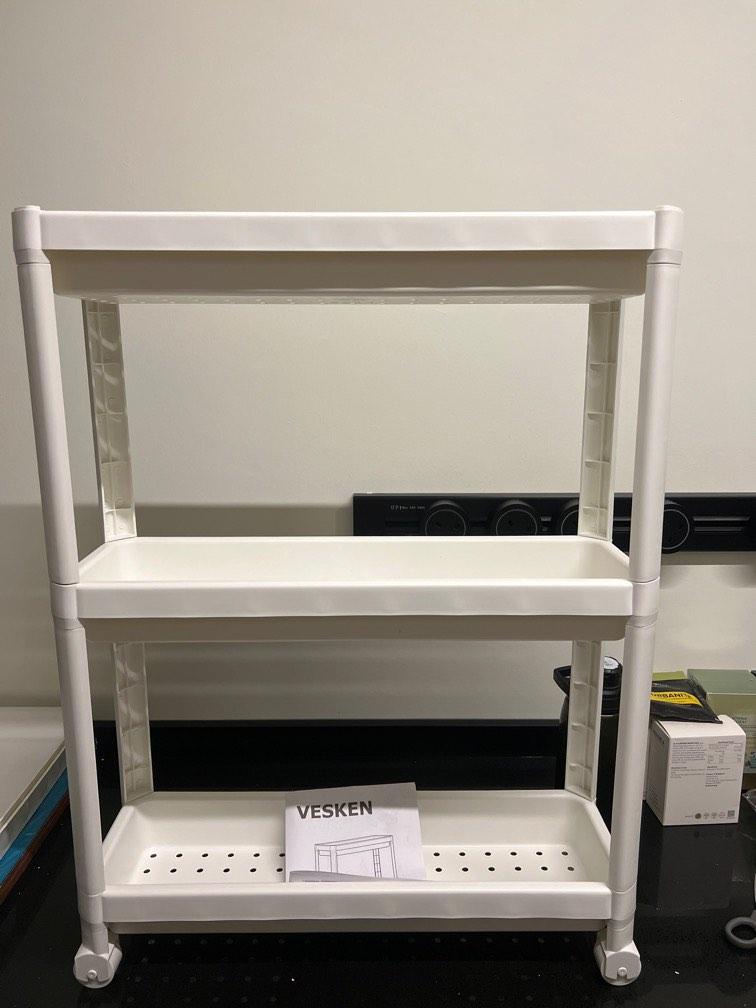 Ikea Vesken Tray Trolley with Wheels, Furniture & Home Living, Bathroom ...