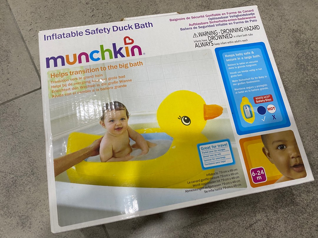 Inflatable Safety Duck Bath, Babies & Kids, Bathing & Changing, Bathtub ...