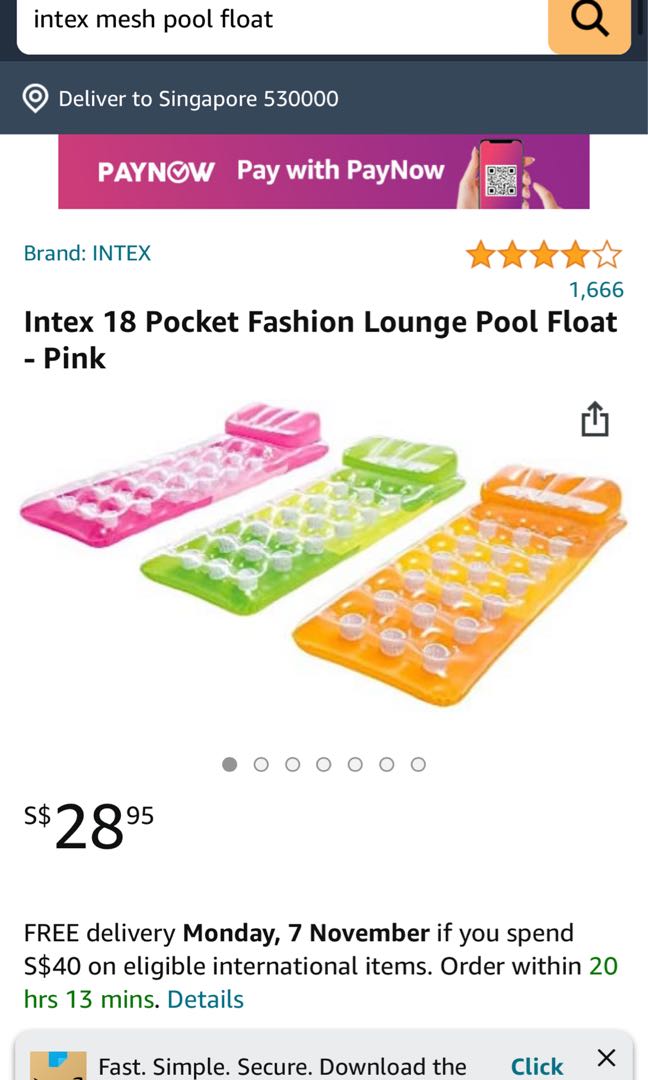 Intex pool float, Sports Equipment, Sports & Games, Water Sports on ...