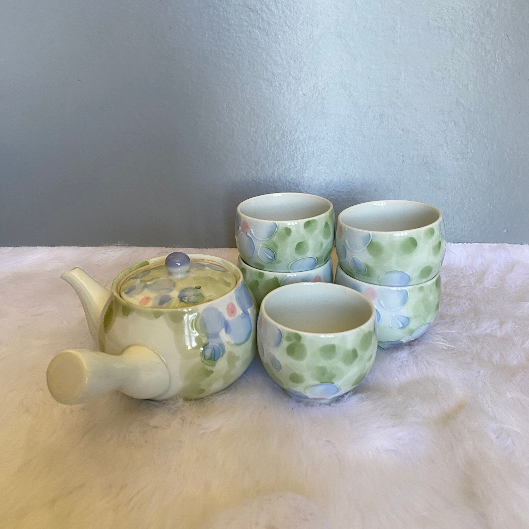 Japan Marked Green Painted Tea Set, Furniture & Home Living ...