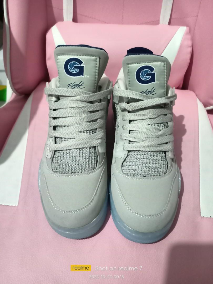 JORDAN RETRO 4 GEORGETOWN PE, Fesyen Pria, Sepatu , Sneakers di Carousell