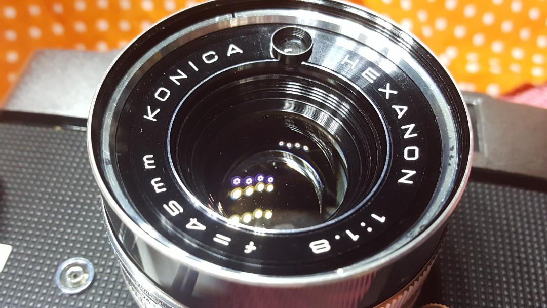 Konica EL Auto S2 film camera with Konica Hexanon 45mm f1.8 lens ...