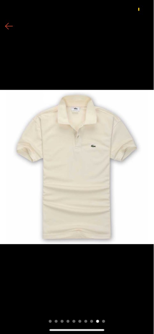 Lacoste Off White Polo Shirt, Men's Fashion, Tops & Sets, Tshirts & Polo Shirts on Carousell
