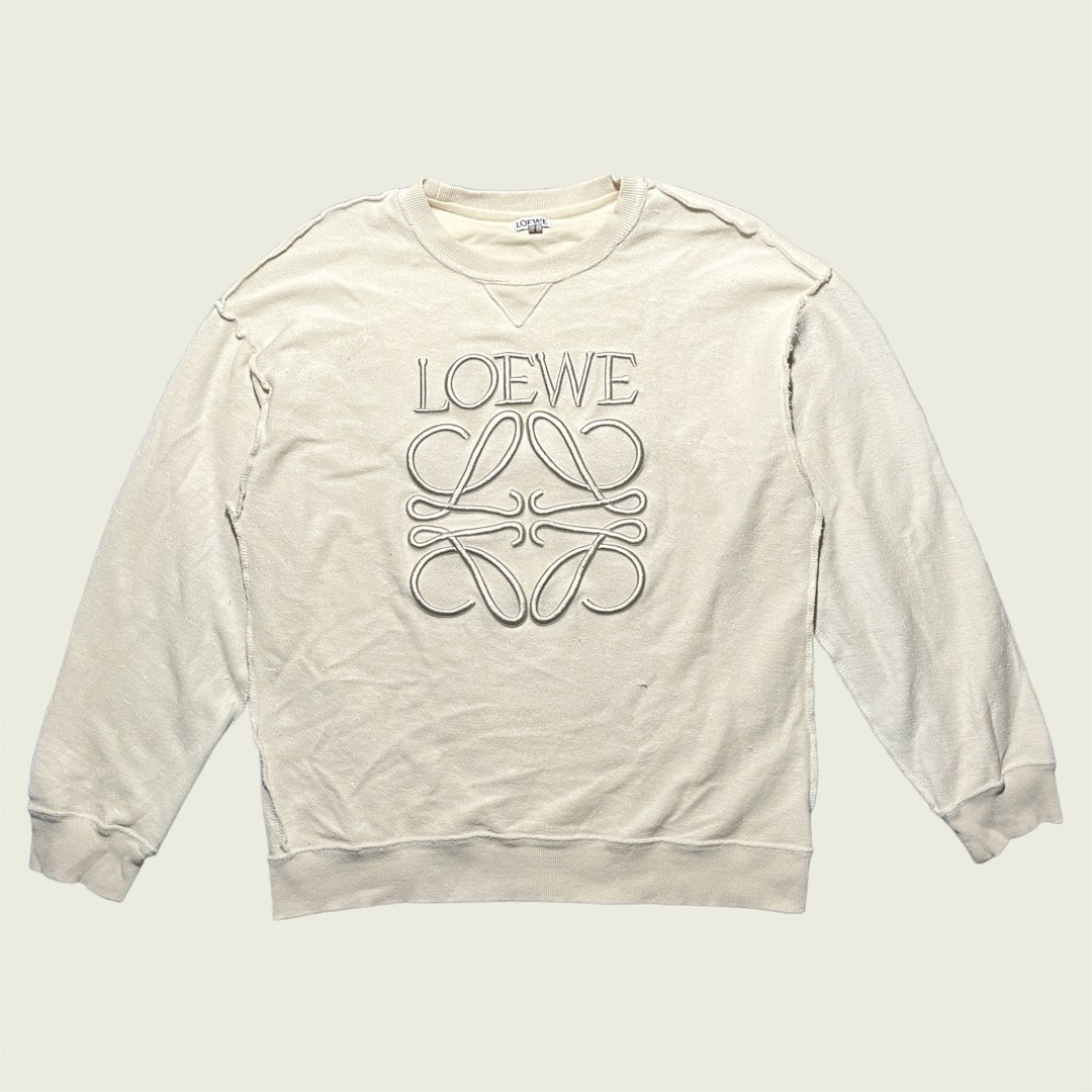 Loewe Embroider Logo Inside Out Sweatshirt, Luxury, Apparel on Carousell