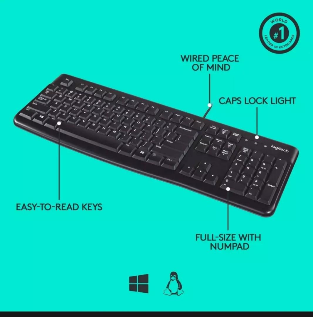 Logitech New USB Wired Keyboard, Computers & Tech, Parts & Accessories ...
