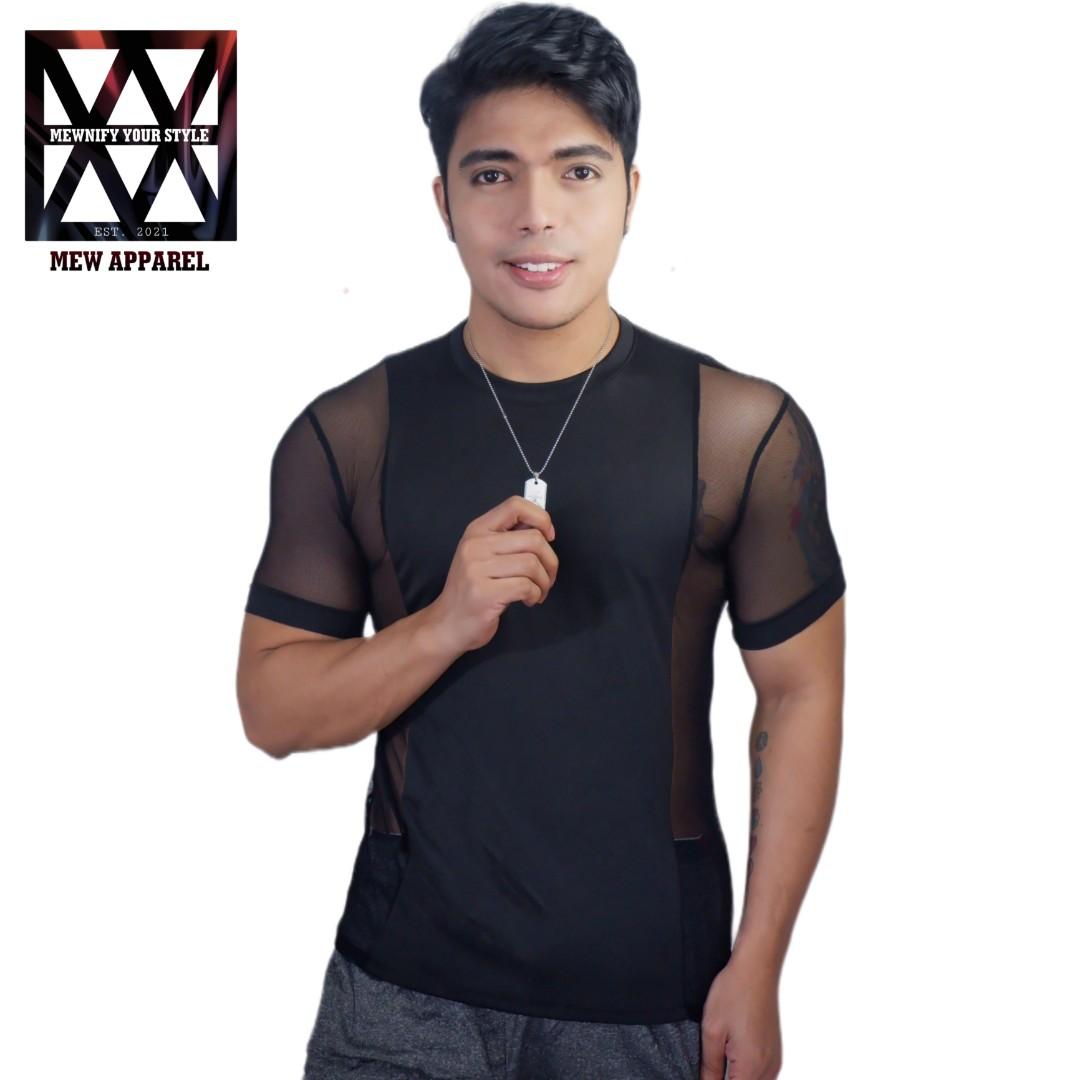 Mewnified see thru ( mesh fabric), Men's Fashion, Tops & Sets, Tshirts ...