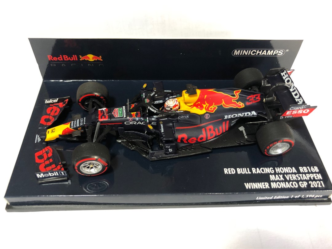 Minichamps 1:43 F1 Red Bull RB18B Max Verstappen Monaco GP, 興趣及遊戲, 玩具 ...