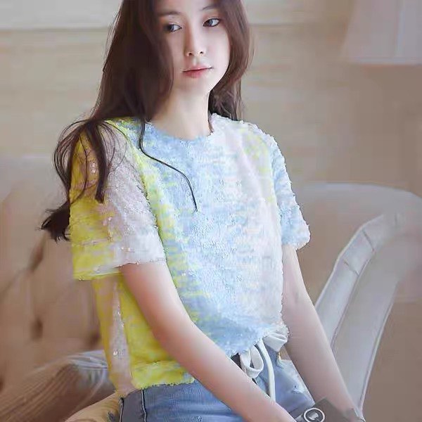Multi colored sequin top, Women's Fashion, Tops, Blouses on Carousell