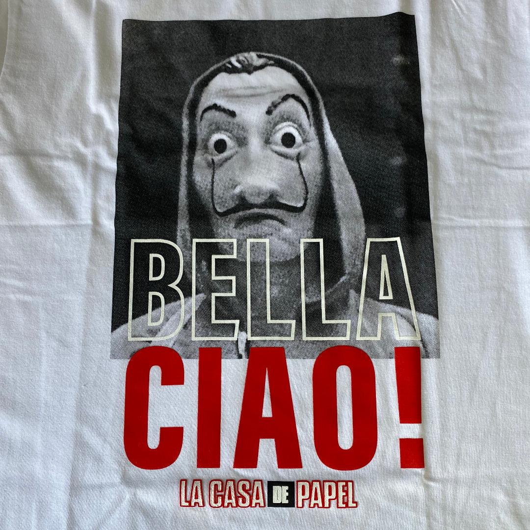 Netflix Official Money Heist La Casa de Papel White Bella Ciao Mask T ...