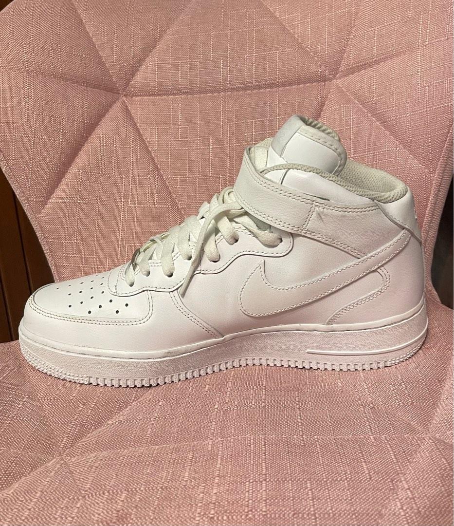 Nike Airforce 1 authentic nike af1 triple white mid air force 1 triple ...