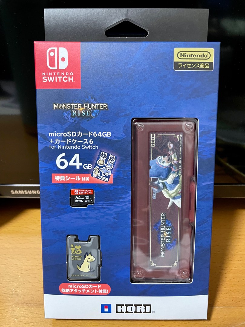 Nintendo Switch HORI Monster Hunter Rise microSD Card 64GB, Mobile ...