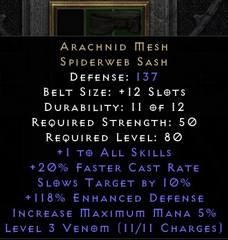 (Non-Ladder) Almost Perfect 118ed Arachnid Mesh. D2R, Video Gaming ...