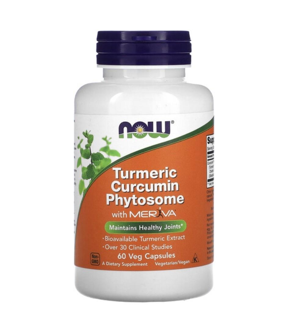 Now Foods Turmeric Curcumin Phytosome With Meriva, 60 Veg Capsules ...