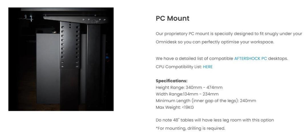 OMNIDESK PC Mount, Computers & Tech, Office & Business Technology on Carousell