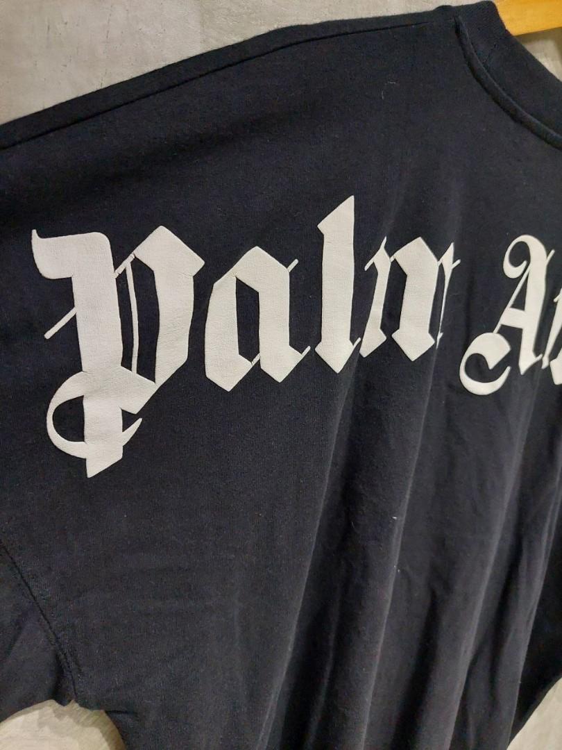 Palm Angels Back Logo oversize Tee, Men's Fashion, Tops & Sets, Tshirts ...