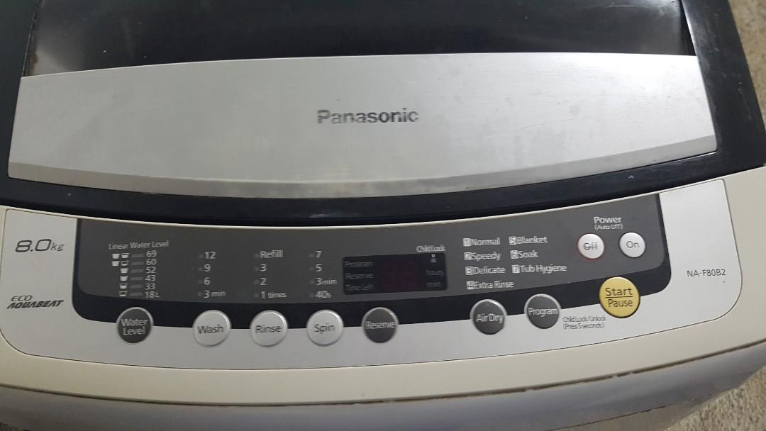 Panasonic 8kg used machine, TV & Home Appliances, Washing Machines and ...