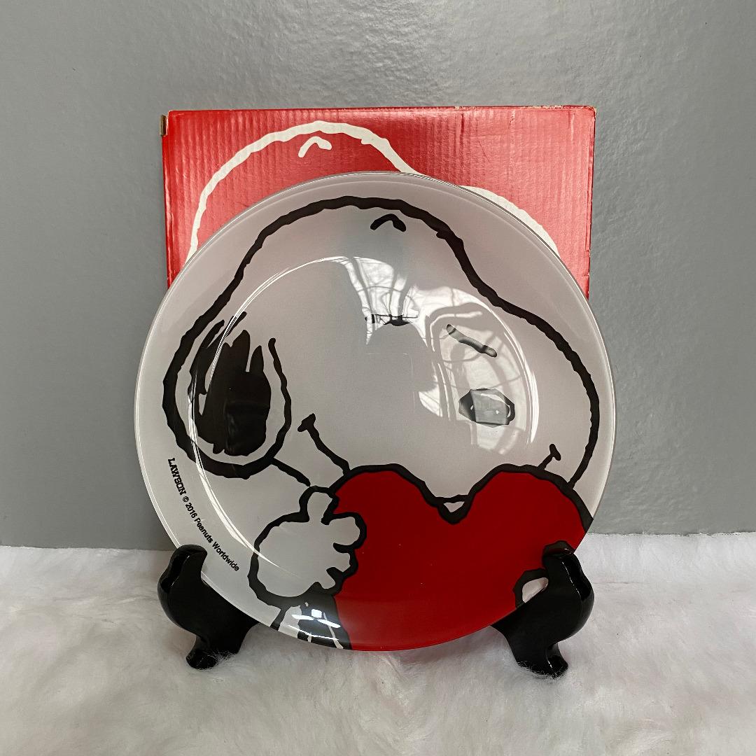 Peanuts World Snoopy White Luncheon Breakfast Plates, Furniture & Home ...