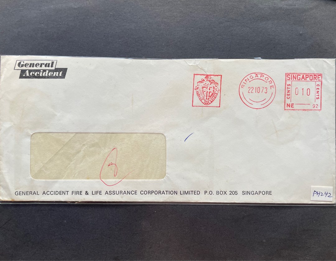 PH242 - Singapore 1973 Fine Used Cover from General Accident, Singapore ...