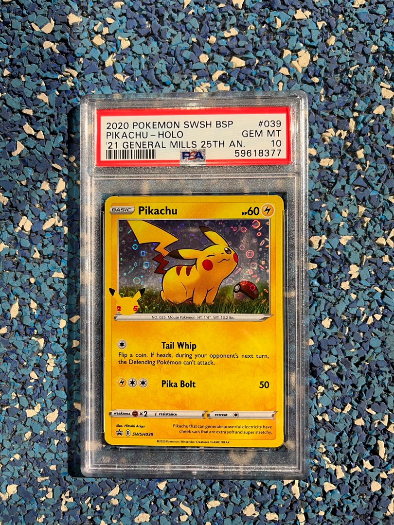 Pikachu 21 General Mills 25th Anniversary PSA 10 Slab Pokemon TCG ...
