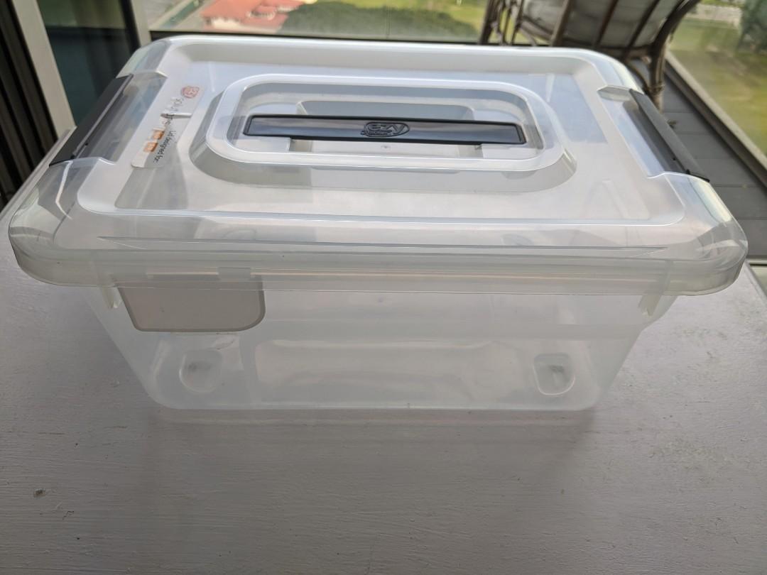 Plastic storage tub box 13 litres organisation, Furniture & Home Living ...