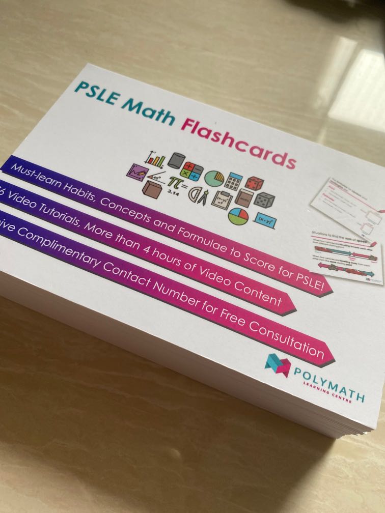 PolyMath PSLE Math Flashcards, Hobbies & Toys, Books & Magazines ...