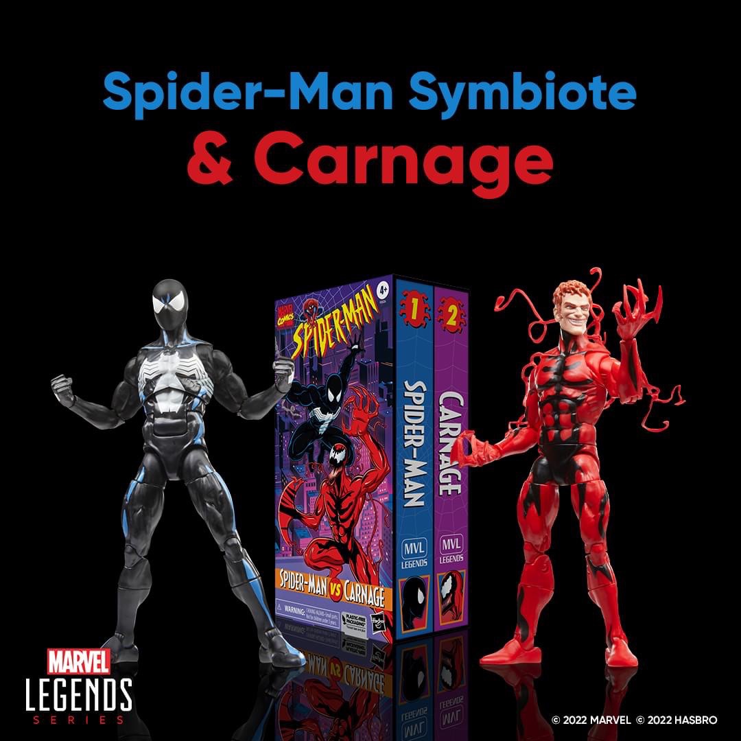 Pre Order Marvel Legends VHS Black Spiderman and Carnage, Hobbies ...