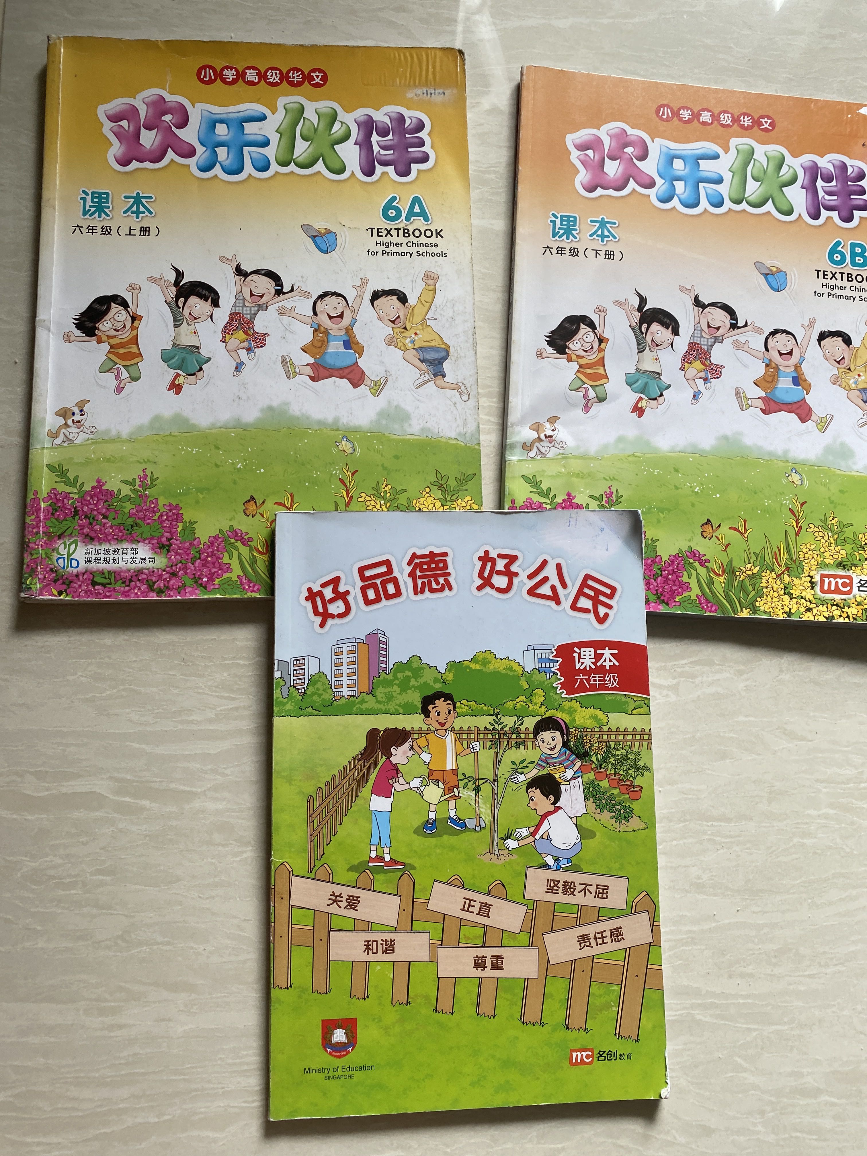 Primary 6A 6B Higher Chinese textbook + character and citizenship ...