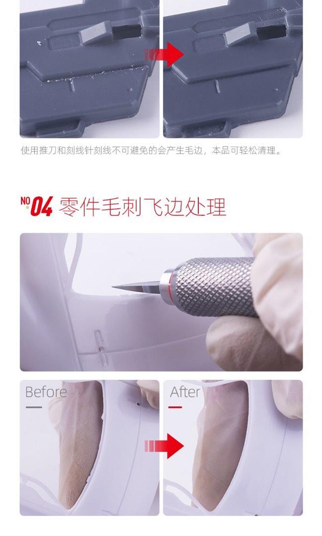 Professional Trilateral Tungsten Steel Scraper - for Gundam & Plastics ...